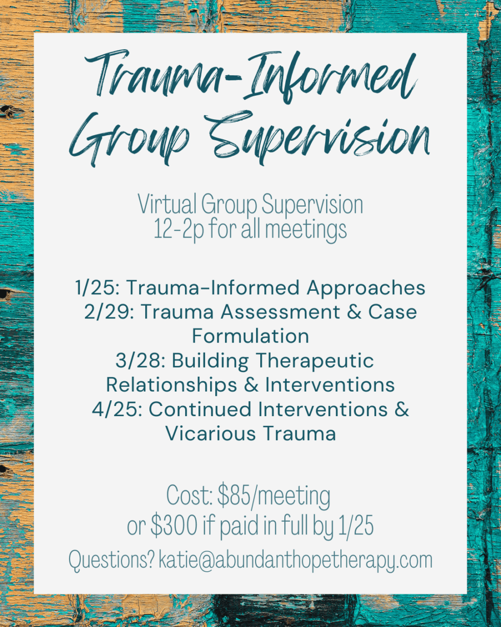 Virtual Trauma-Informed Group Supervision (LPCs) | TLPCA